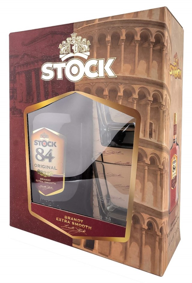 STOCK 84 VSOP BRANDY 0,7L GIFT BOX+2 CASE