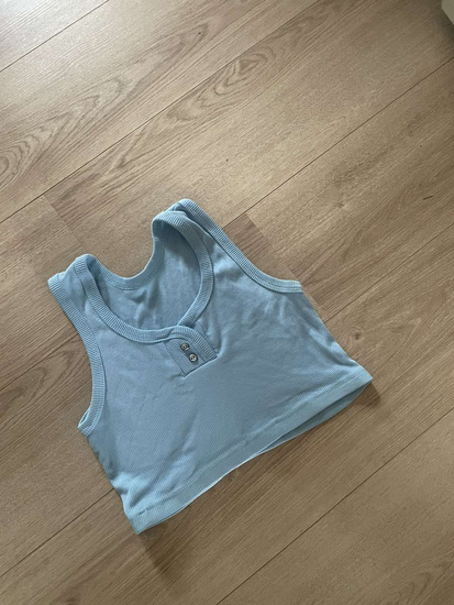 Baby blue crop top