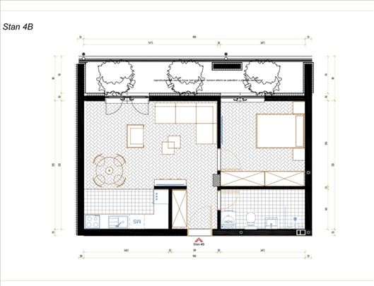 Sr.Kamenica dvosoban stan 45.5m2 top lok. HITNO!
