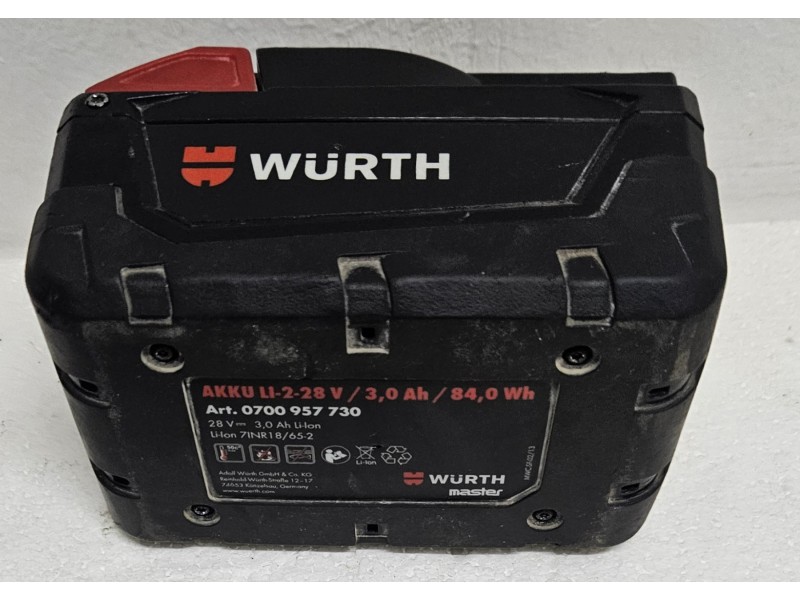 BATERIJA WURTH MASTER 28V