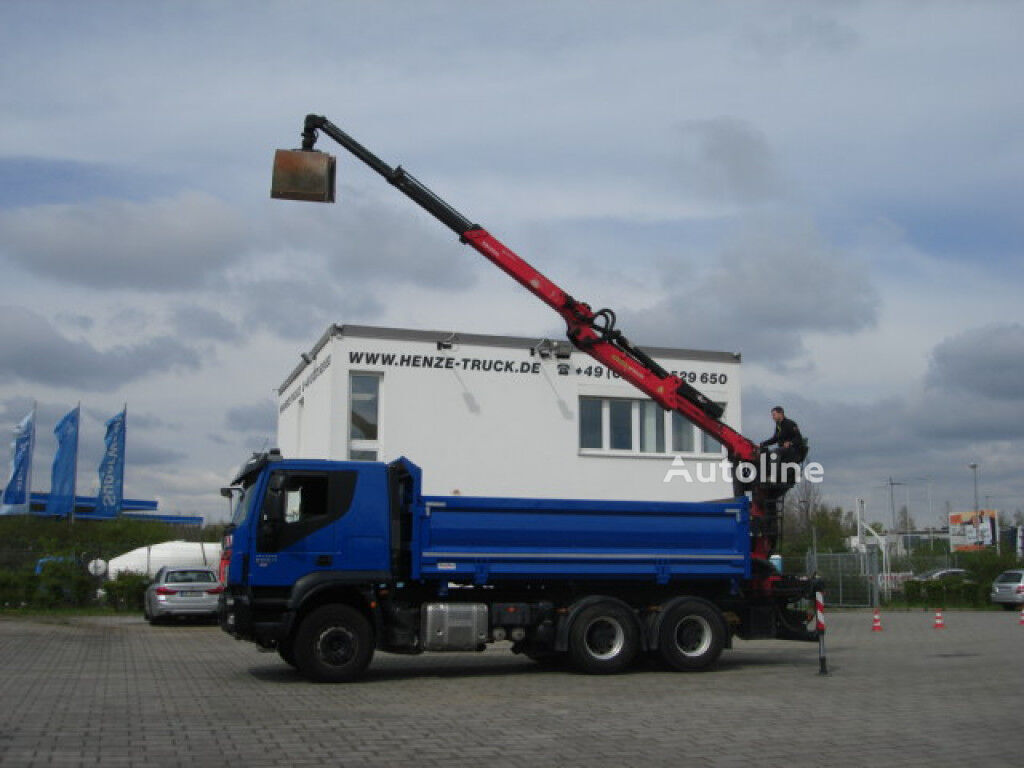 IVECO-MAGIRUS TRACKER 3-Achs Kipper Heckkran 260T50 6x4 Espilon kiper
