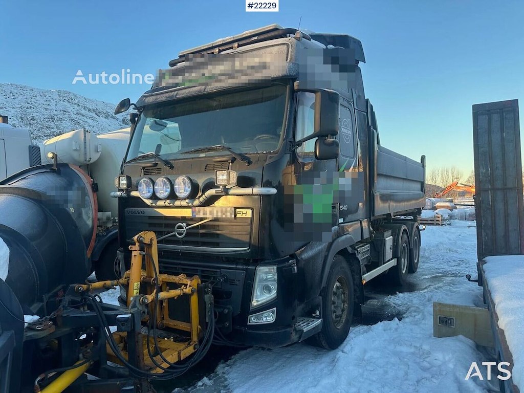 Volvo FH540 6x4 brøyterigget kombibil m/ 2007 Kel-Berg T790k, kasse, 2 kiper