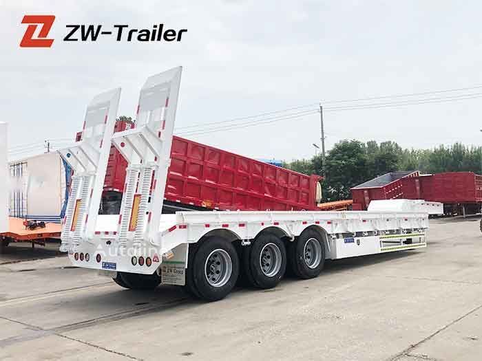 Nova ZW-Trailer 3 Axle 60 Ton Lowboy Semi Trailer for tanzania poluprikolica sa niskom platformom