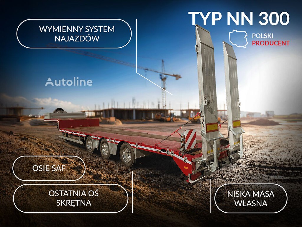 Nova Palex Trailers NN 300 poluprikolica sa niskom platformom