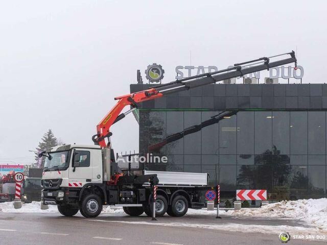 Mercedes-Benz ACTROS 3348 6x6 Palfinger PK 40002 EH Crane kamion s ravnom platformom