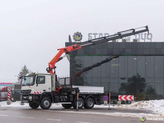 Mercedes-Benz ACTROS 3348 6x6 Palfinger PK 40002 EH Crane kamion s ravnom platformom