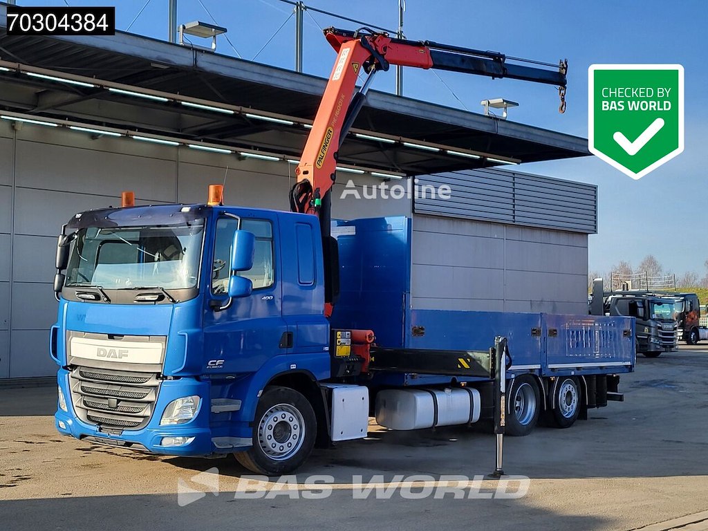 DAF CF 400 6X2 Palfinger PK16001-K Crane Kran Remote Automatic Euro kamion s ravnom platformom