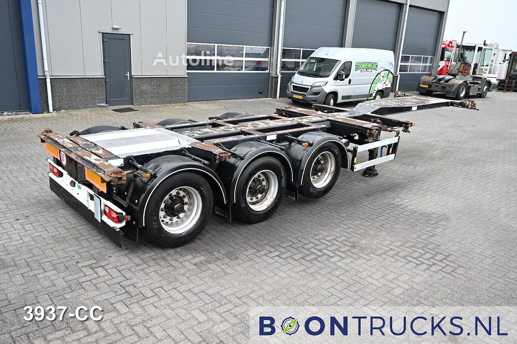 D-Tec FT-43-03V | 2x20-30-40-45ft HC * LIFT AXLE * ADR * 3x EXTENDABLE poluprikolica za prevoz kontejnera