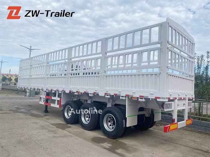 Nova ZW-Trailer 3 Axle 60 Ton Cargo Transport Fence Semi Trailer poluprikolica sa ravnom platformom