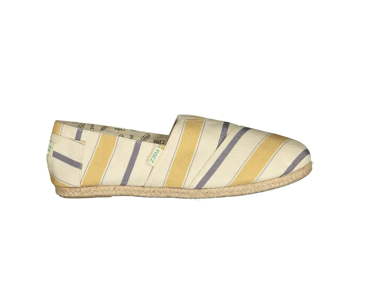 PAEZ Muške espadrile Classic Raw Stripes bež-žute