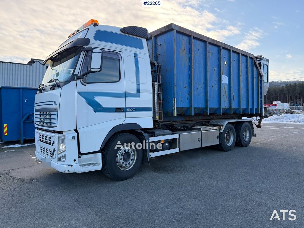 Volvo FH500 6x2 krokbil m/ 24t joab krok, 35m3 container og en 1998 lo kamion rol kiper