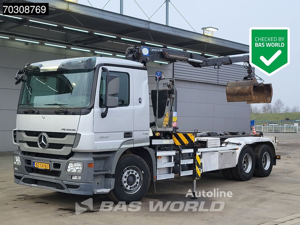 Mercedes-Benz Actros 2532 6X2 NL-Truck HMF 1643 Z2 Crane Kran 21 tons VDL Hook kamion rol kiper