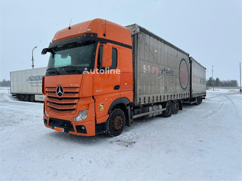 Mercedes-Benz ACTROS 2542 kamion sa klizna zavesa cerada + prikolica sa kliznom ceradom