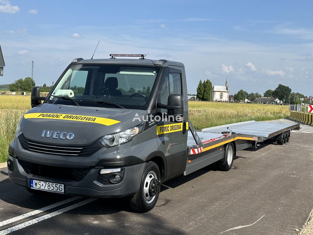 IVECO 35C18 zestaw šlep auto + prikolica platforma