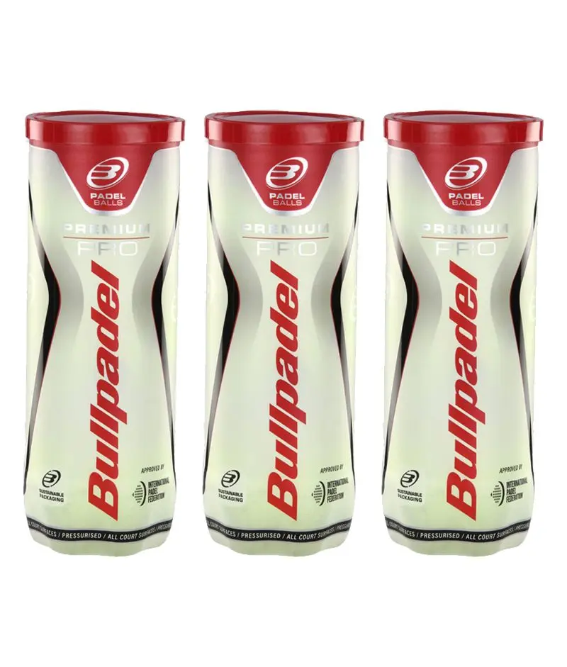 Bullpadel Loptice za padel Premium Pro, 3 komada