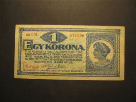 1 Korona 1920 aa 001