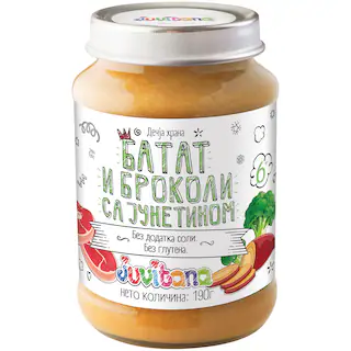 Kas.batat,brokoli i junet.Juvitana 190g