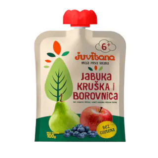Jab.kruska borovnica Juvitana 100g pouch