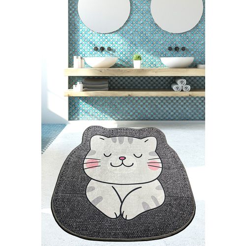Siva kupatilska prostirka Neko (80 cm)