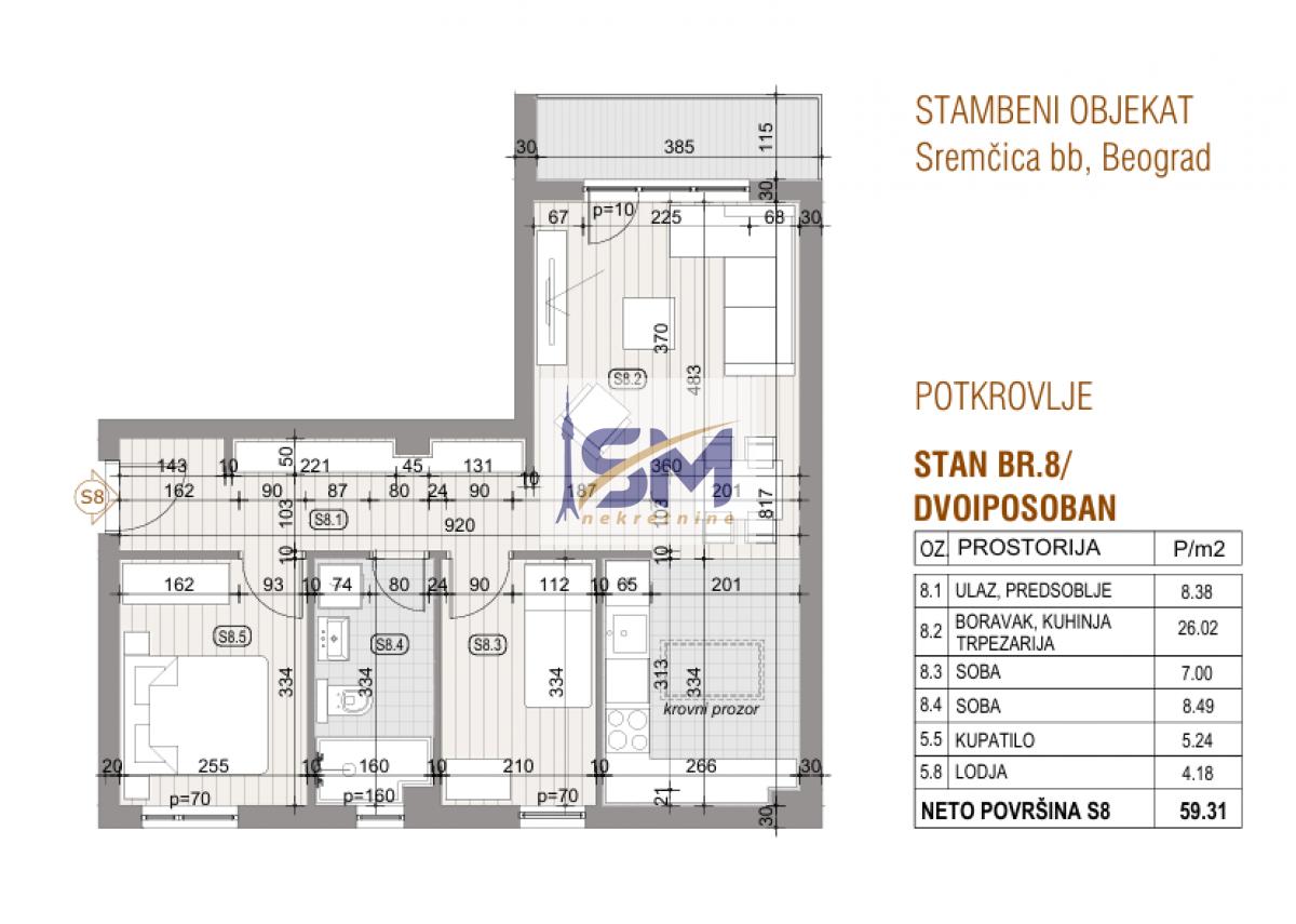 Sremčica, nov stan 60m2, Savršen Dom nadomak grada