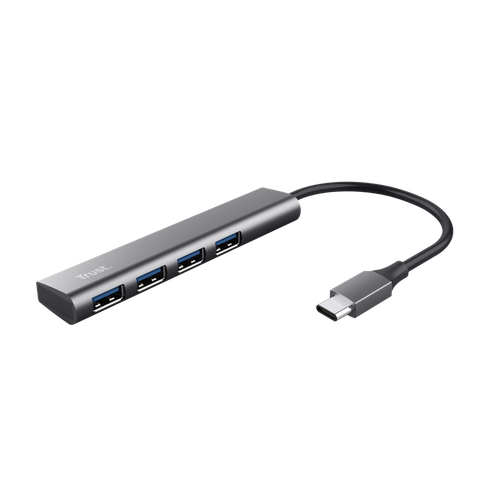 Adapter TRUST HALYX USB-3.2 4xUSB - Siva