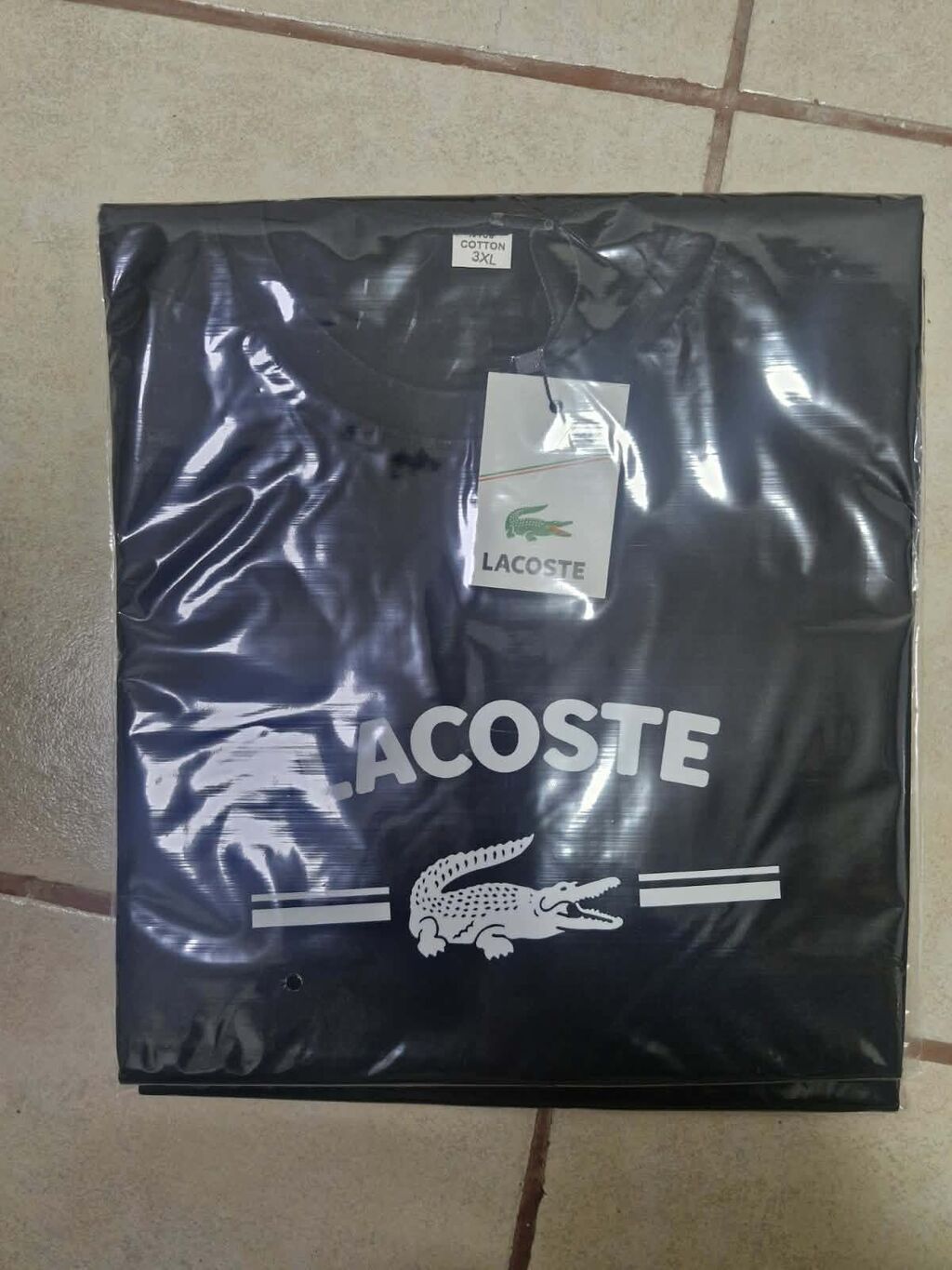 Men's T-shirt Lacoste, bоја - Crna