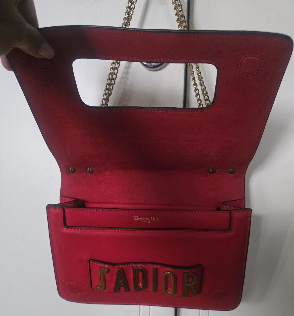 Christin Dior J'adore kozna torba. J'ADIOR Shoulder Bag, crvena