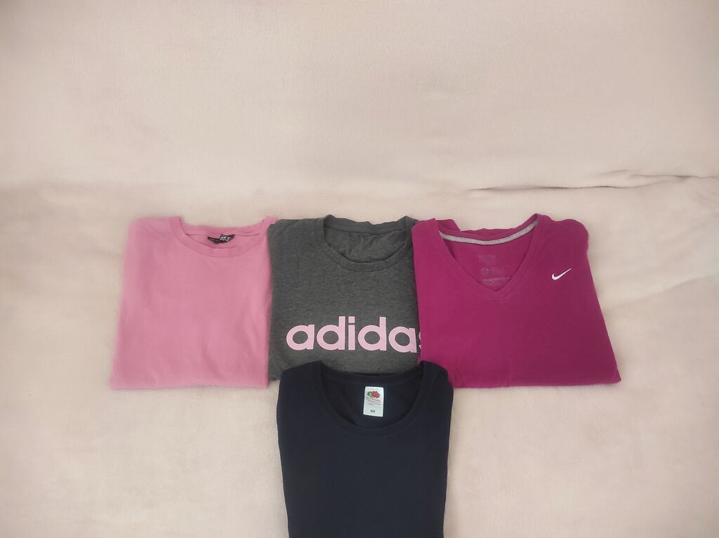 Paket majica – 4 komada - Adidas majica: tamnosiva, kružni izrez