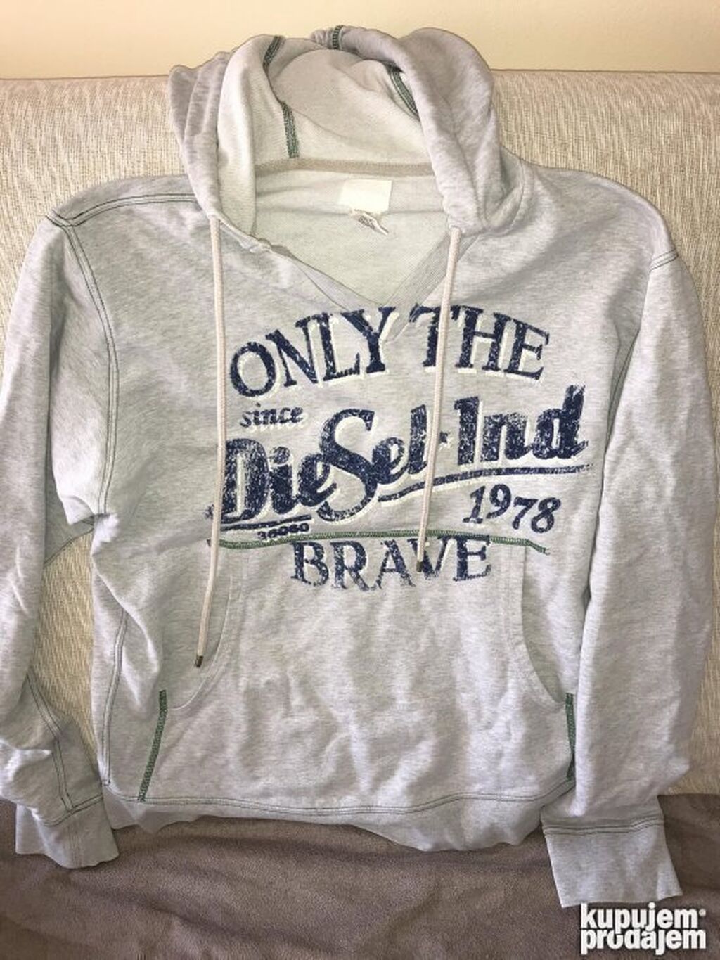 Original DIESEL duks sa kapuljacom L 100% cotton Ramena 50cm