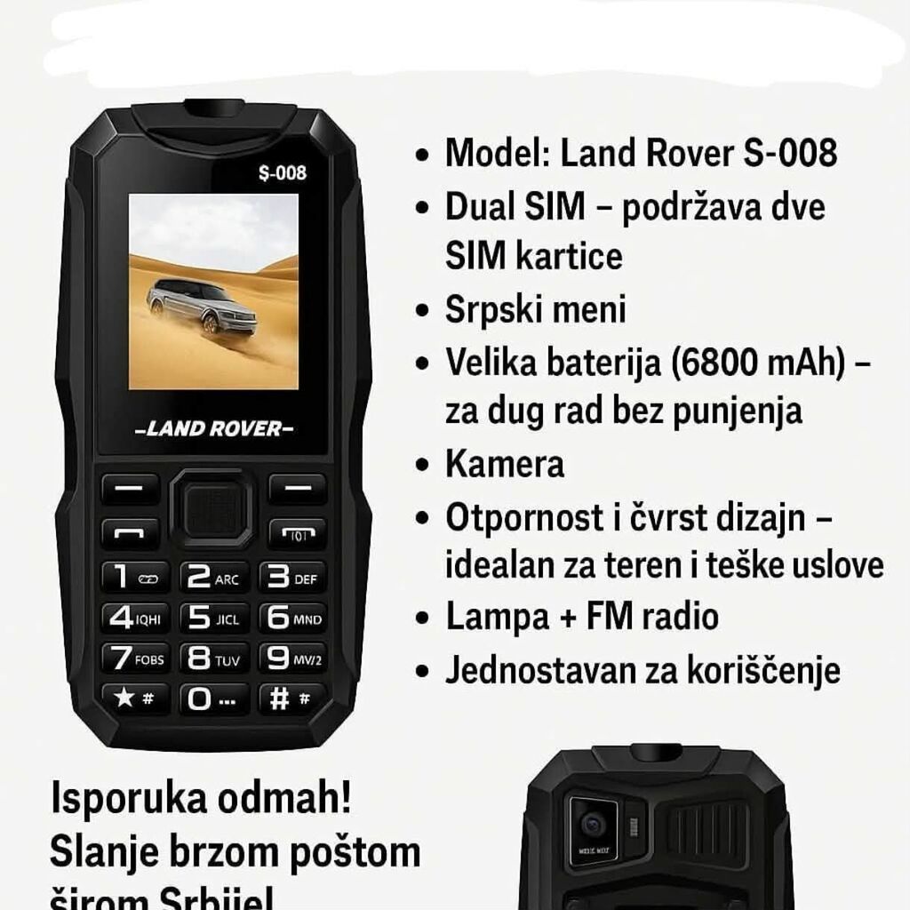 ​   TELEFON KOJI NE IZDAJE – LAND ROVER S-008!    ​Idealno rešenje za