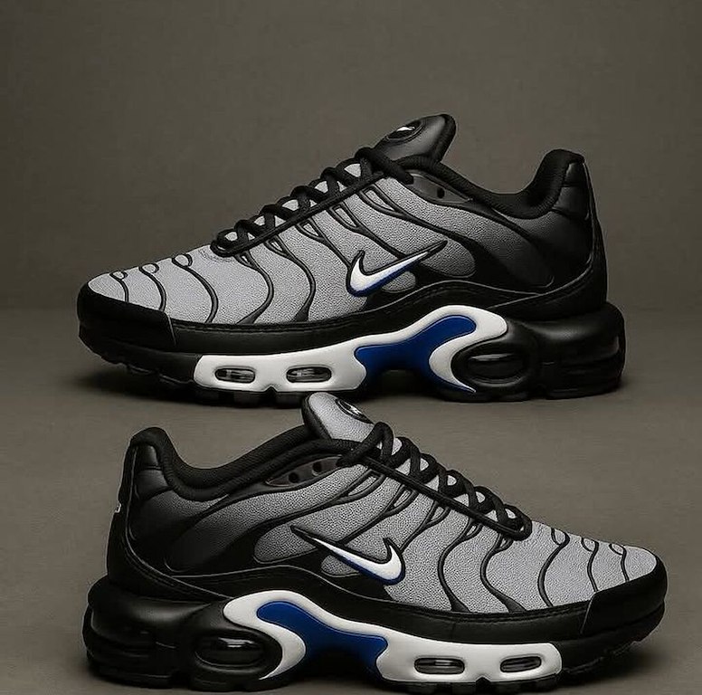 Patike Nike Air Max Plus (TN) 36-46 - Dizajn: Sivi gornjište sa crnim
