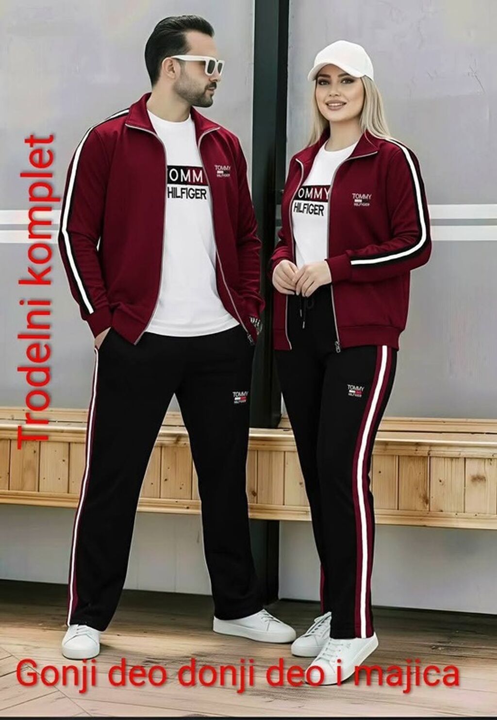 Trenerka Tommy Hilfiger, bоја - Bordo