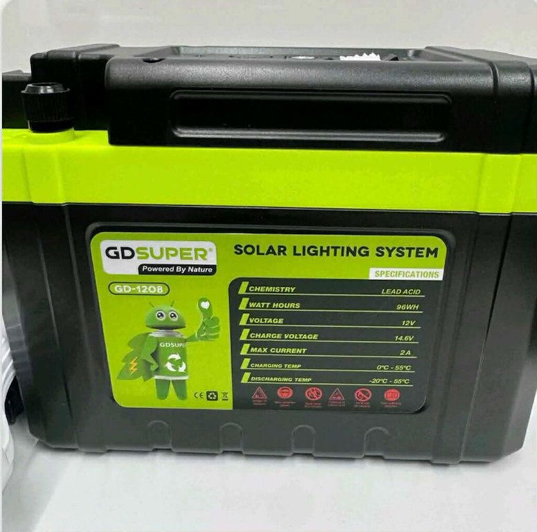Solarni sistem / baterija 12V 8Ah – GD SUPER Prodajem solarni lighting