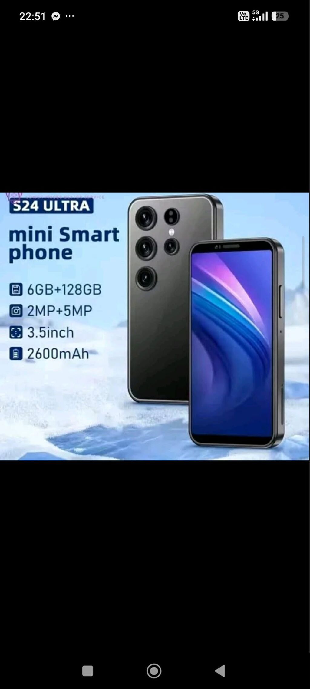 S24 Ultra mini smartphone - Ekran: 3.5 inča, kompaktan format pogodan