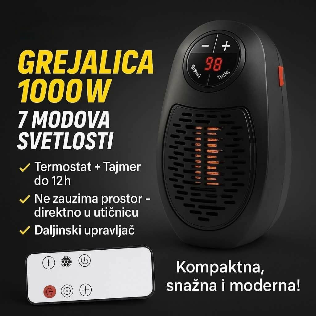 Kompaktna grejalica 1000W za brzo i ciljano grejanje manjih