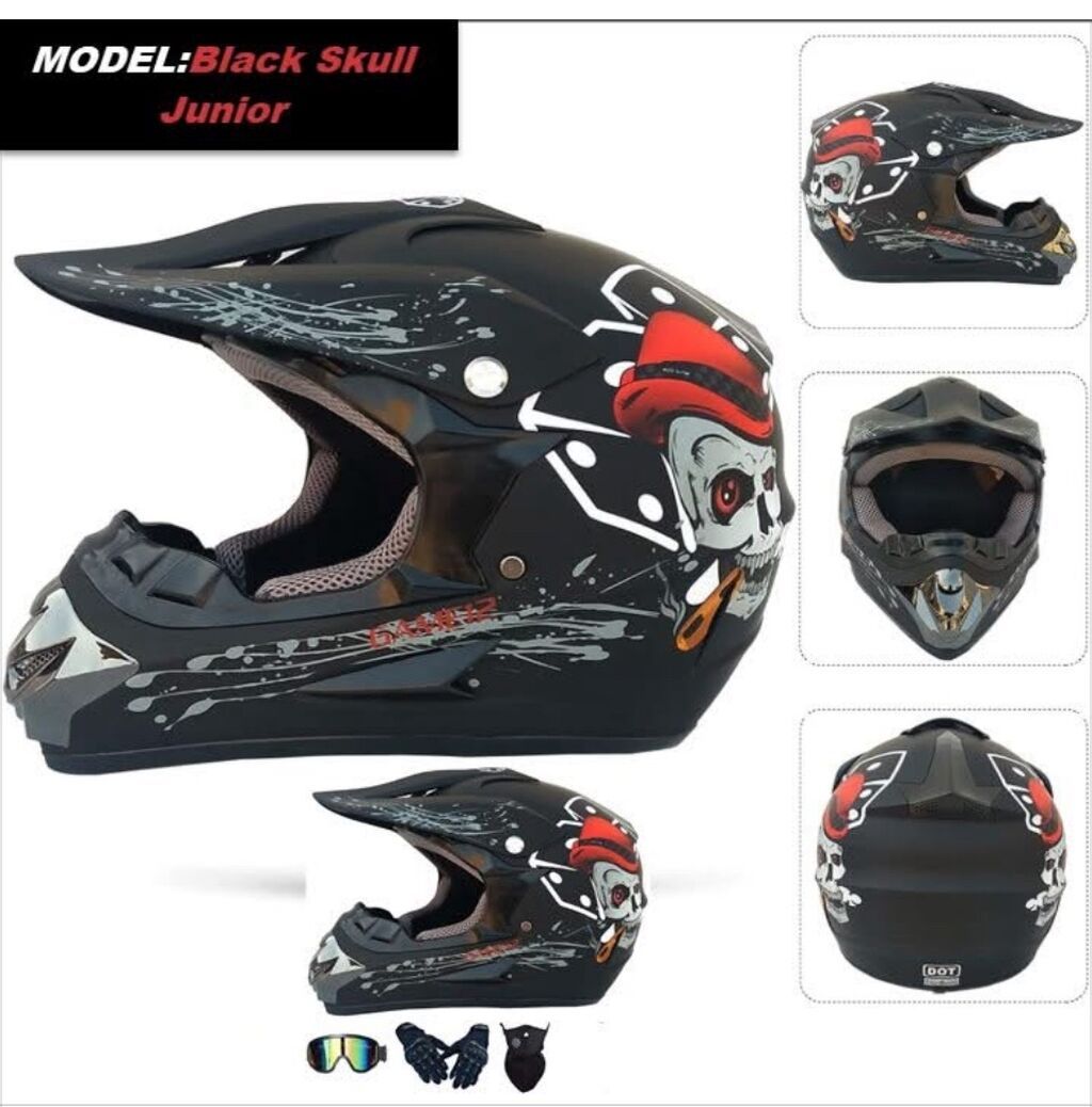 Model: Black Skull Junior – motocross/MTB integralna kaciga za mlade