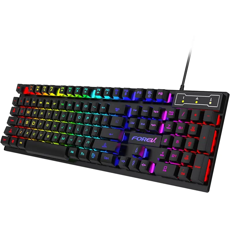 Forev FV-Q1S Gaming tastatura, Mehanička, RGB, Crna