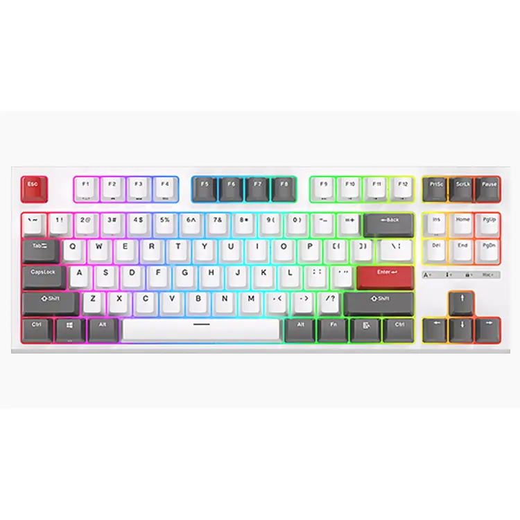 Royal Kludge RKR87 Mehanička Tastatura Bela (Hot-swappable) (RK Crveni Prekidač)