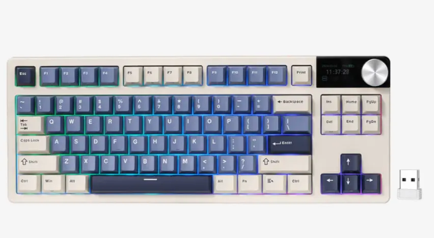 ROYAL KLUDGE S85 Horizon Blue Cloud Switch RGB Hot-Swappable Mechanical Keyboard