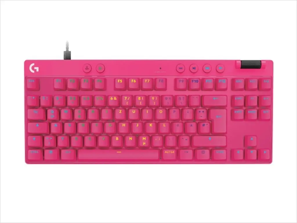 Logitech G mehanička tastatura G Pro X Rapid magenta, Tkl, Lightsync RGB, taktilna magnetna, 920-013253