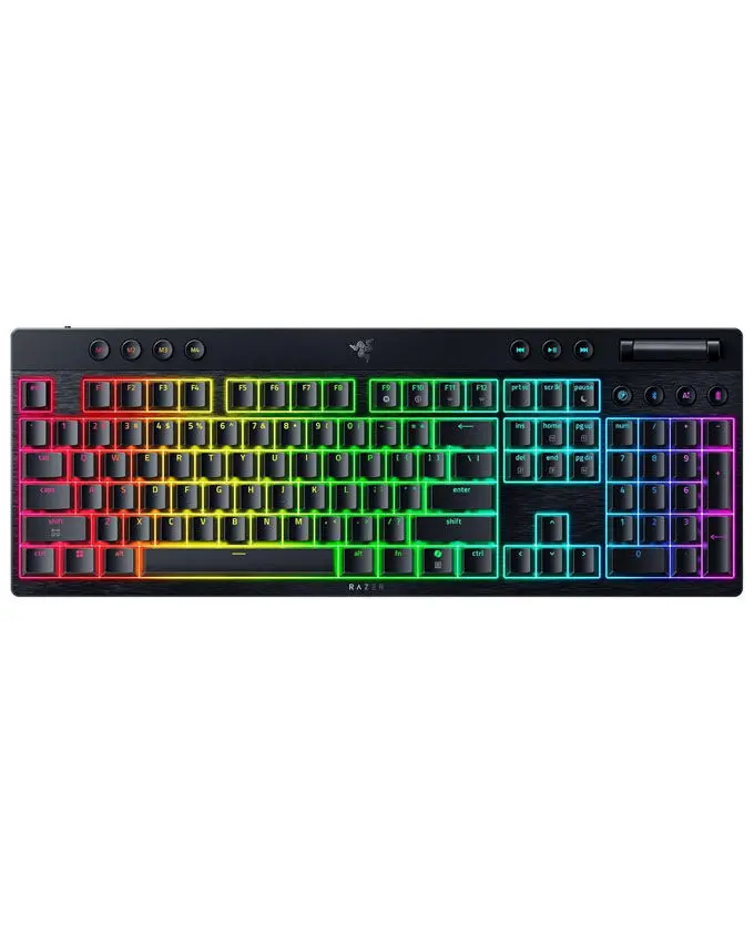 Razer Gaming tastatura BlackWidow V4 HyperSpeed Low Profile, Green Clicky, Bežična, Zelena