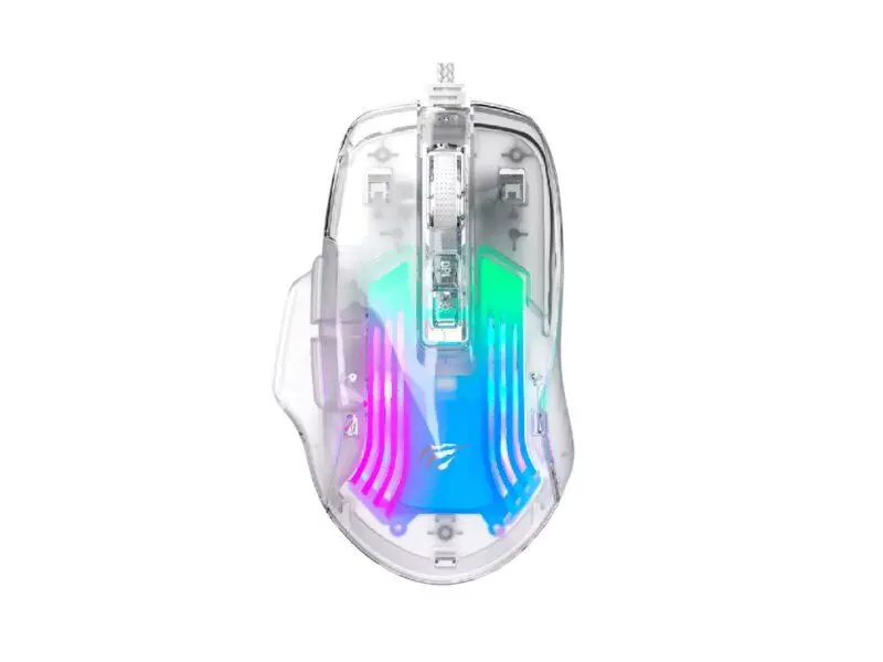 Havit Gaming miš MS1011SE, USB, RGB, Transparent beli