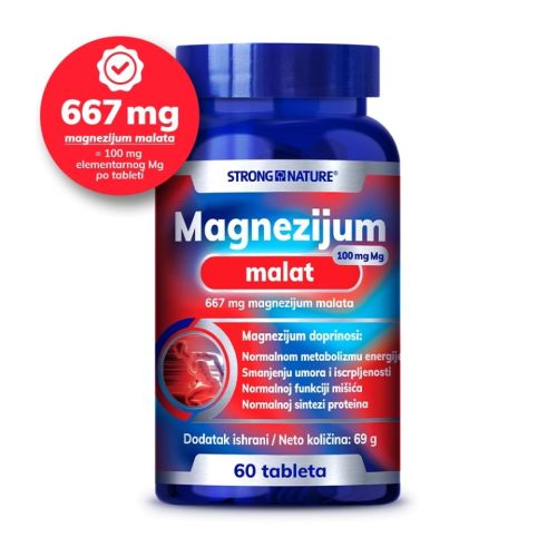 STRONG NATURA MAGNEZIJUM MALAT 100MG 60 TABLETA