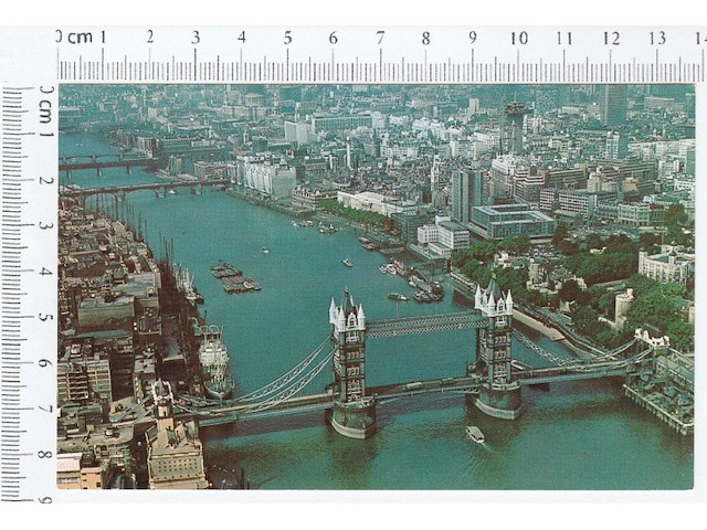 Aerial View of Tower Bridge and the City of London
