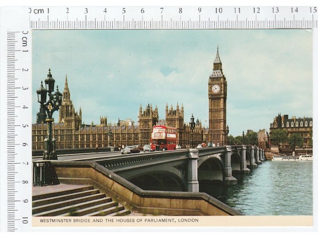 Westminster Bridge and the Houses of parliament, London
