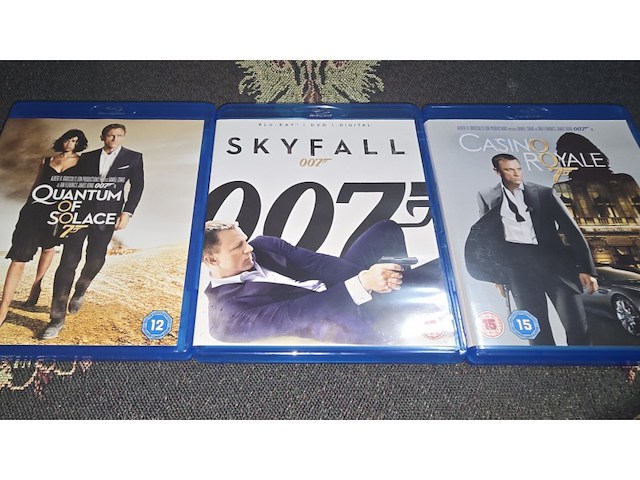 Daniel Craig 007 collection 3Blu-ray-a + DVD