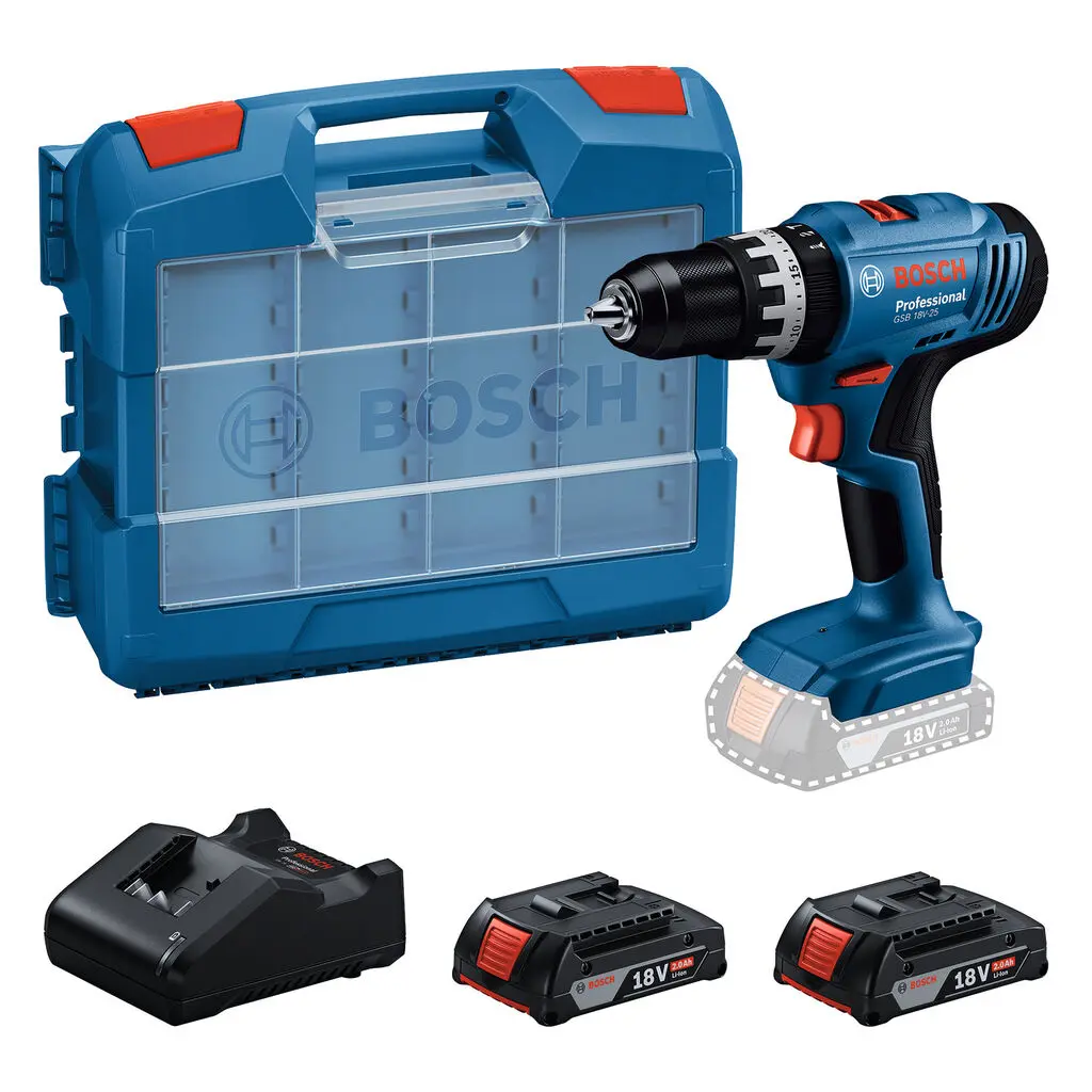 Bosch Aku udarna bušilica odvijač GSB 18V-25, 2x 2.0Ah 06019K9304