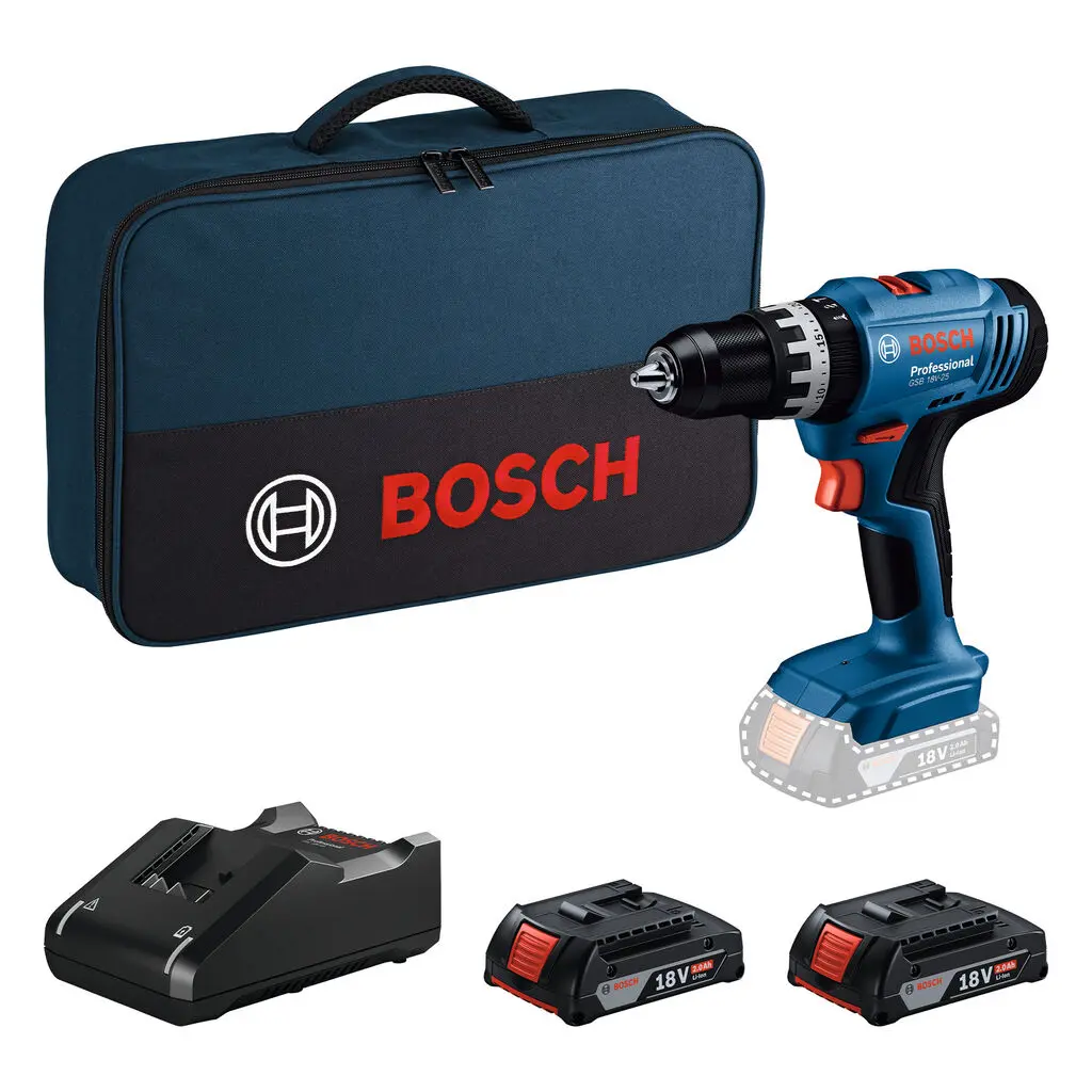 Bosch Aku udarna bušilica odvijač GSB 18V-25, 2x 2.0Ah 06019K9306