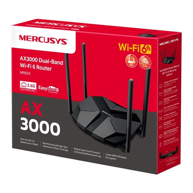 MERCUSYS MR85X(EU) AX3000 Dual-Band Wi-Fi 6 Router