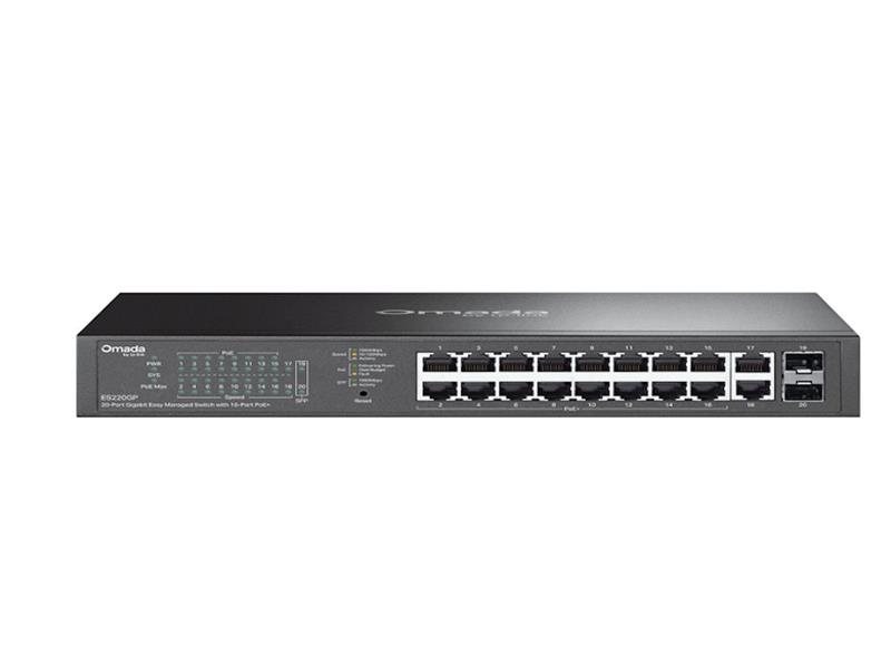 Switch TP-LINK Omada 20-Port Gigabit Easy Managed Switch with 16-Port PoE+